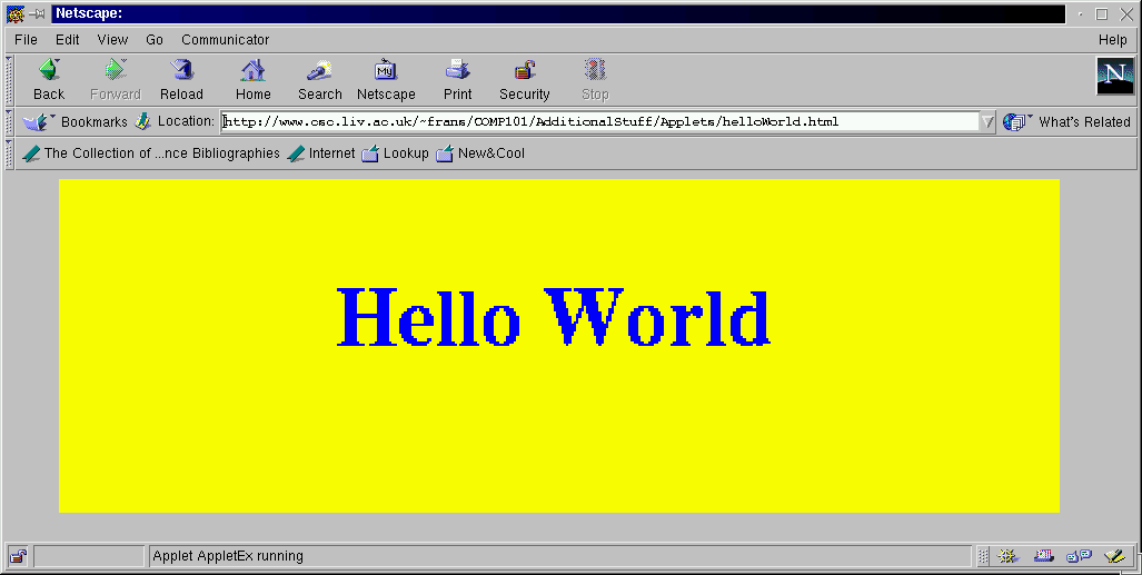 Introduction To Applets
